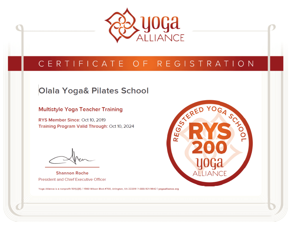 Kurs nauczycielski jogi RYT 200 - Start 04.10.2024 - Olala Yoga&Pilates
